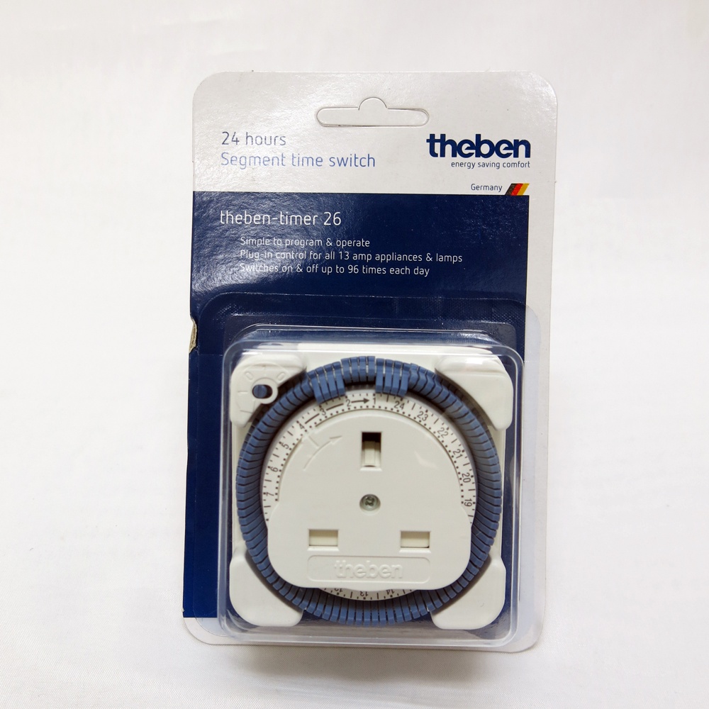 Theben T026 24hrs 13A Segment Plug In Timer Switch [Germany] (White ...