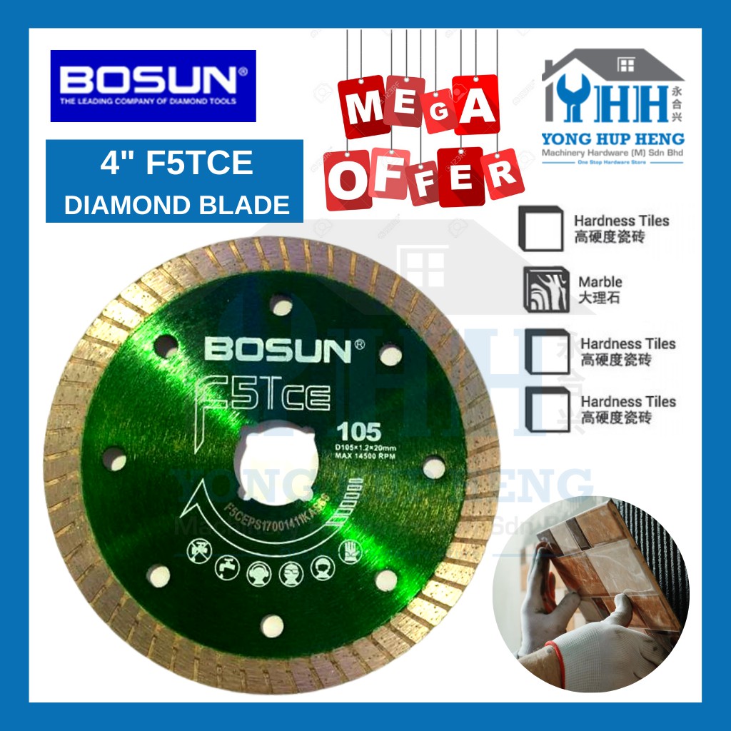 BOSUN Original B04- F5TCE (Ceramic) 4"(105mm) Diamond Cutting Wheel ...