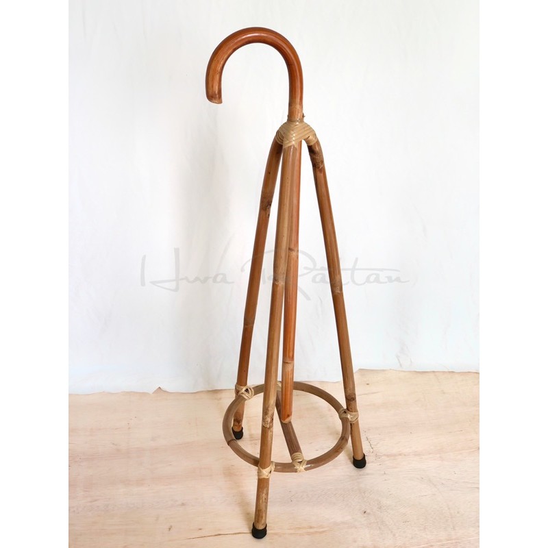 Tongkat kaki / Rattan walking stick 3 legs / Tongkat rotan 3 kaki ...
