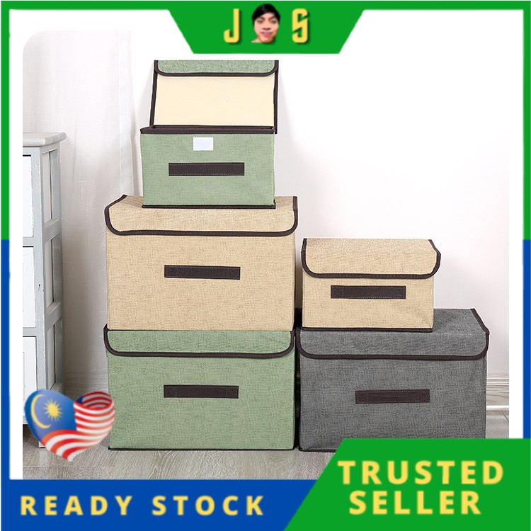 [HOT ITEM] Kotak Simpan Barang Mudah Lipat Storage Box Foldable Linen ...