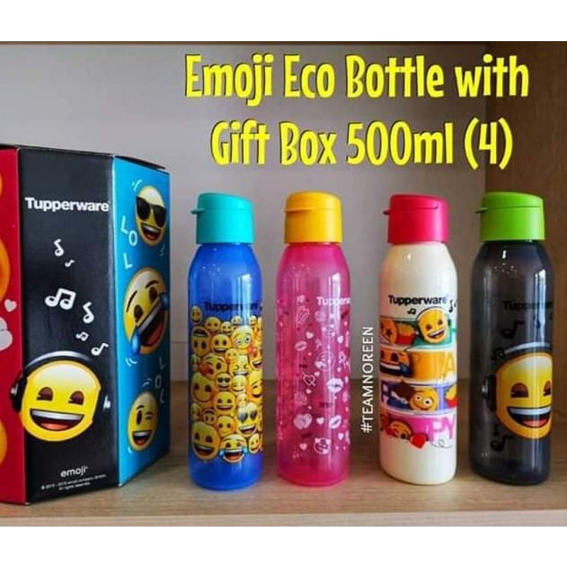 Emoji Eco Bottle + Emoji Sandwich Keeper Tupperware | Shopee Malaysia