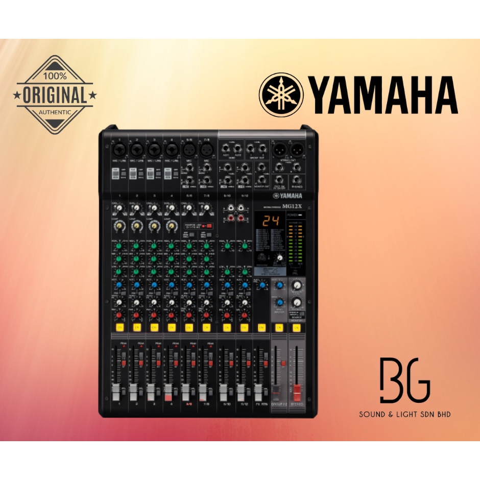 YAMAHA MG12X 12CHANNEL MIXER WITH EFFECT NEW LAUCHING | Shopee Malaysia