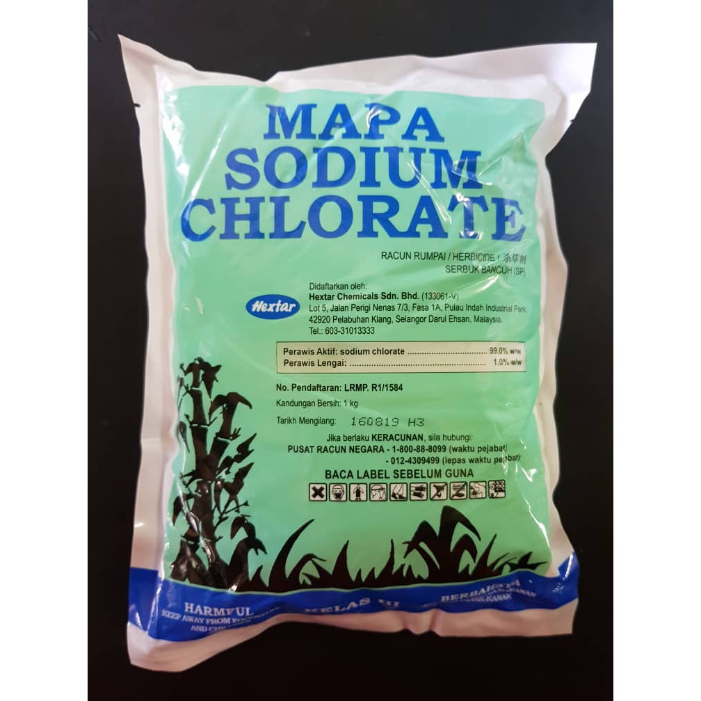 1 KG MAPA SODIUM CHLORIDE 99% HERBICIDE MIXTURE GARAM CAMPURAN RACUN ...