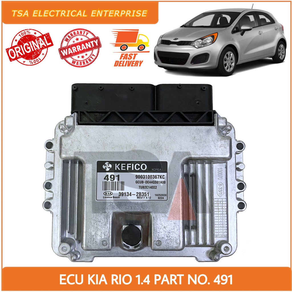 [491] Original New ECU 39134-2B351 Kia Rio 1.4 ENGINE CONTROL UNIT ...