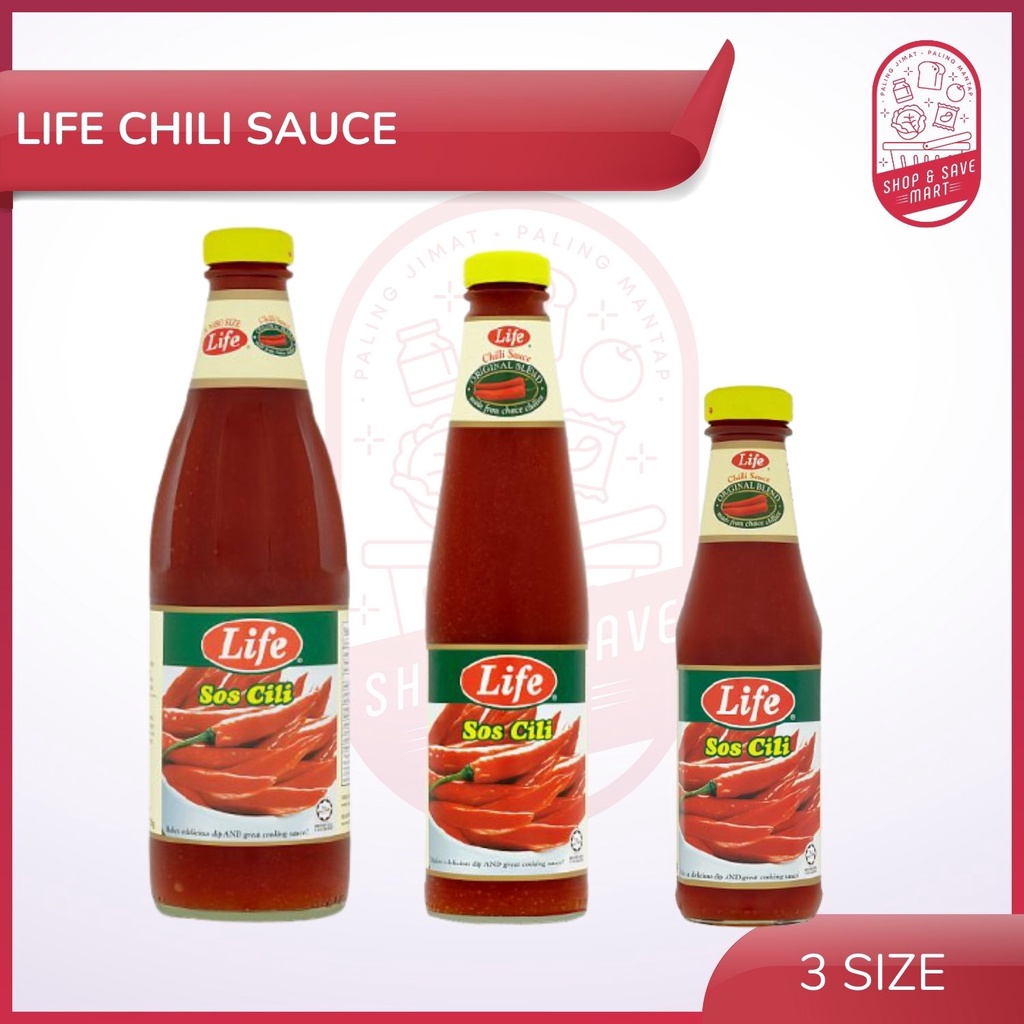 Life Chili Sauce (3 Size) - [725g /500g/340g] | Sos Cili Life Botol Sos ...
