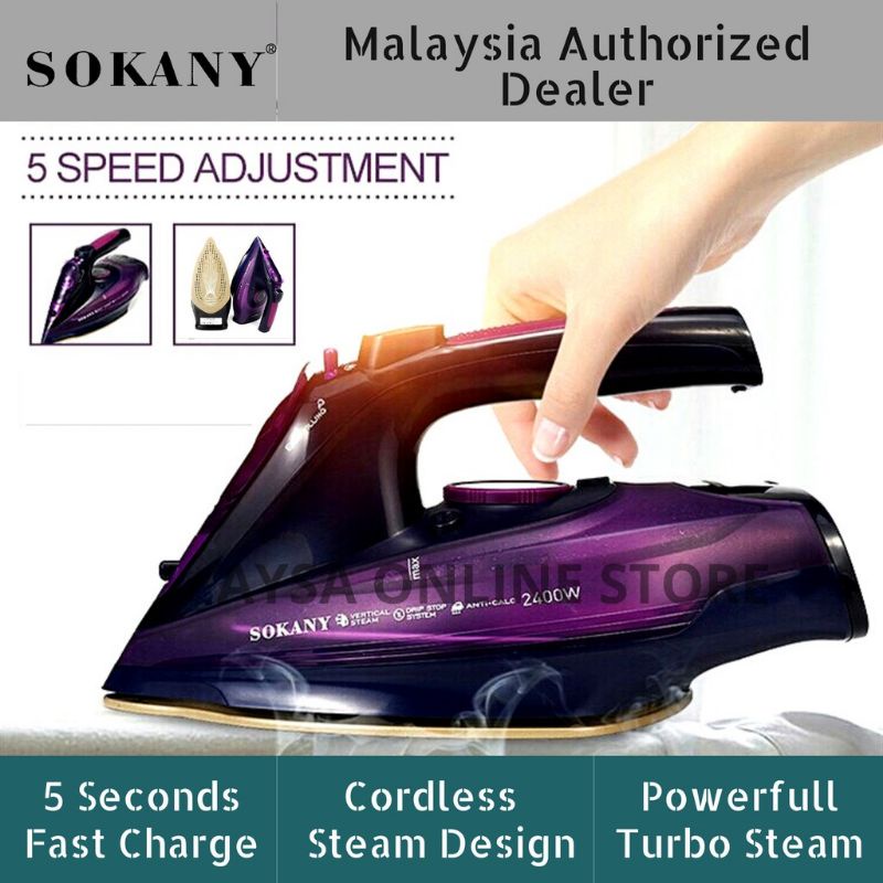 [Anti Terbakar] Seterika Baju Tanpa Wayar Seterika Stim Model 2085 ...