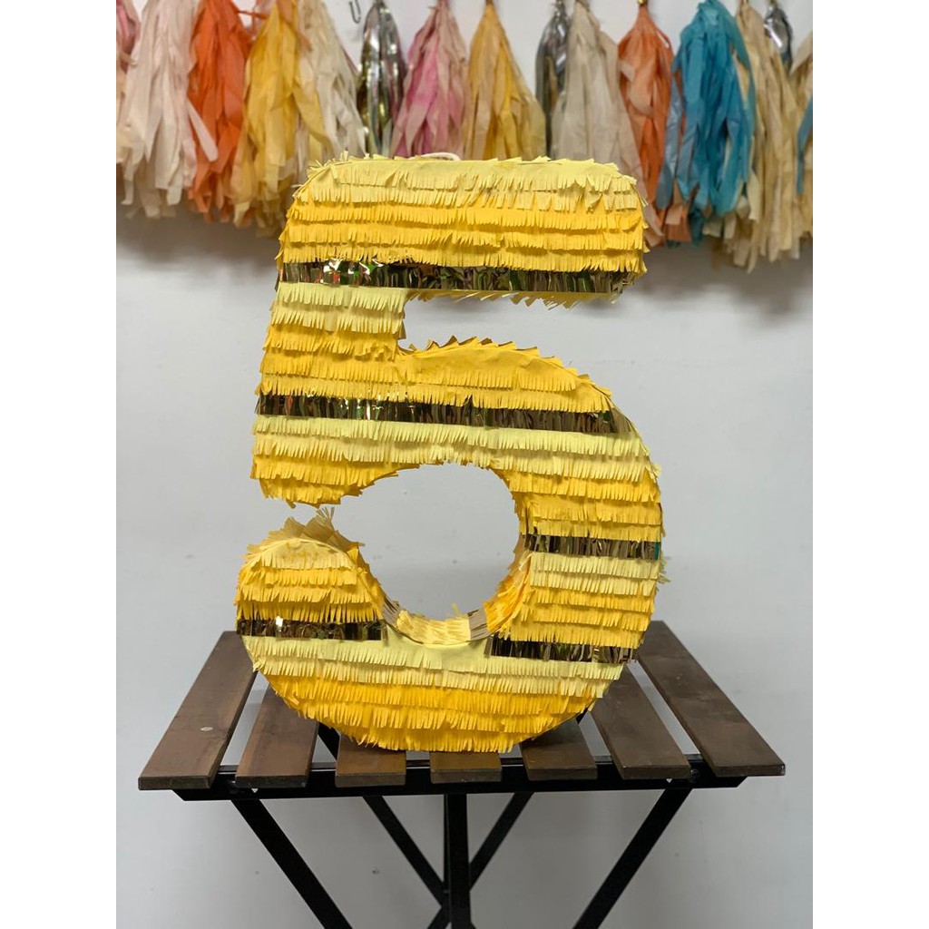 Cool and Fancy yellow Number 5 Pinata | Shopee Malaysia