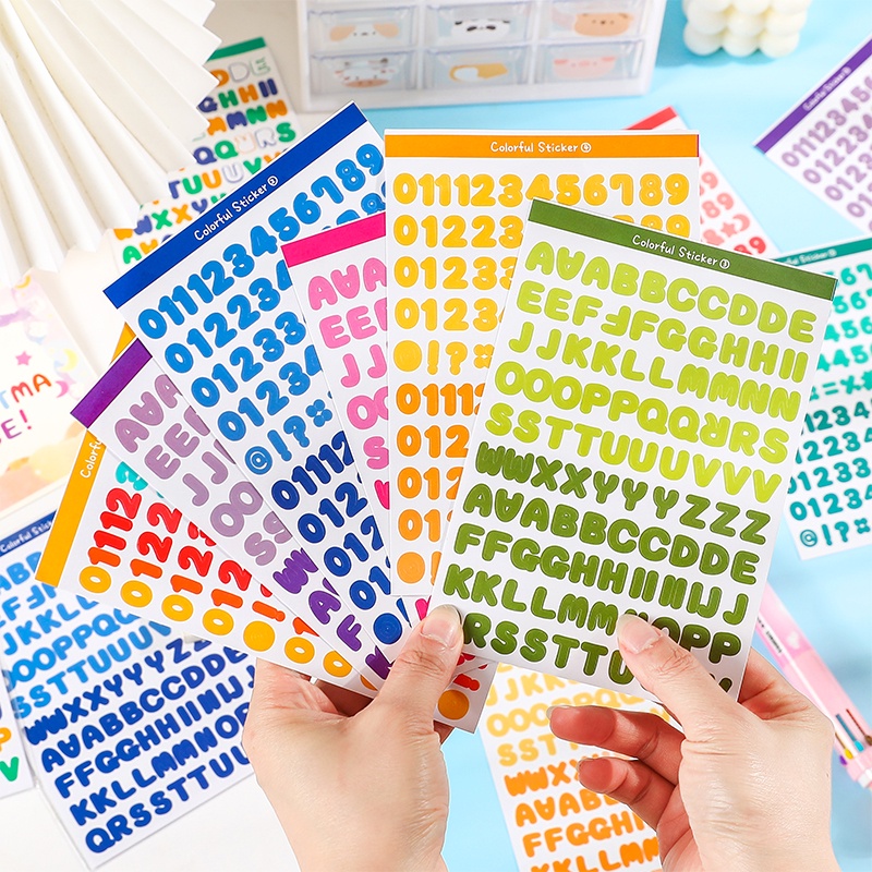 6 Sheets Colorful English Alphabet DIY Deco Stickers | Shopee Malaysia