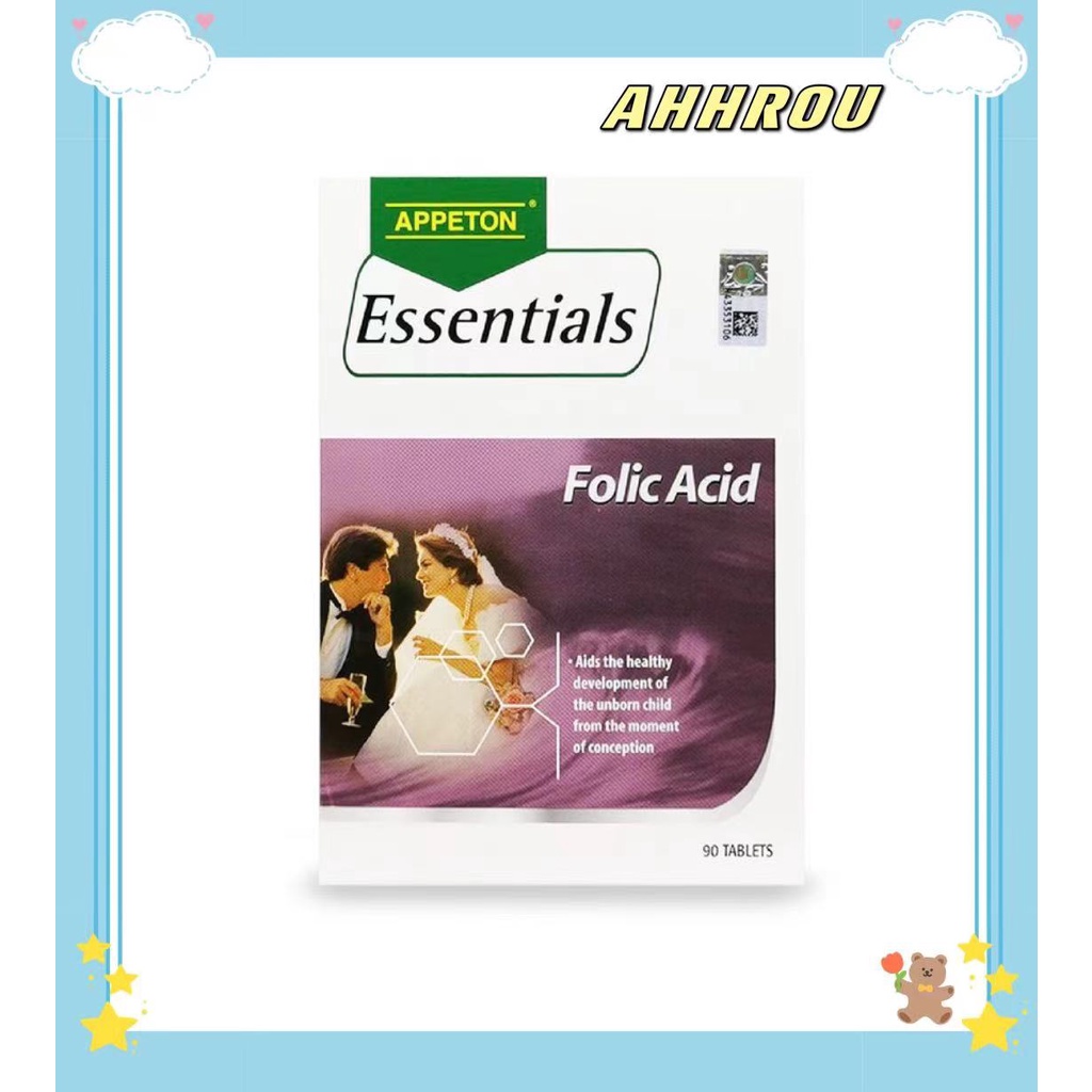 Appeton Essential Folic Acid 400mg for Pre-Pregnancy Dietary Supplement ...