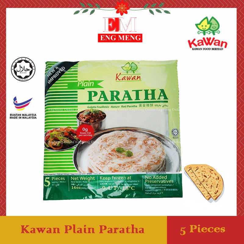 Kawan Plain Paratha (5 Pieces) Kawan Roti Paratha (5 Keping) | Shopee ...