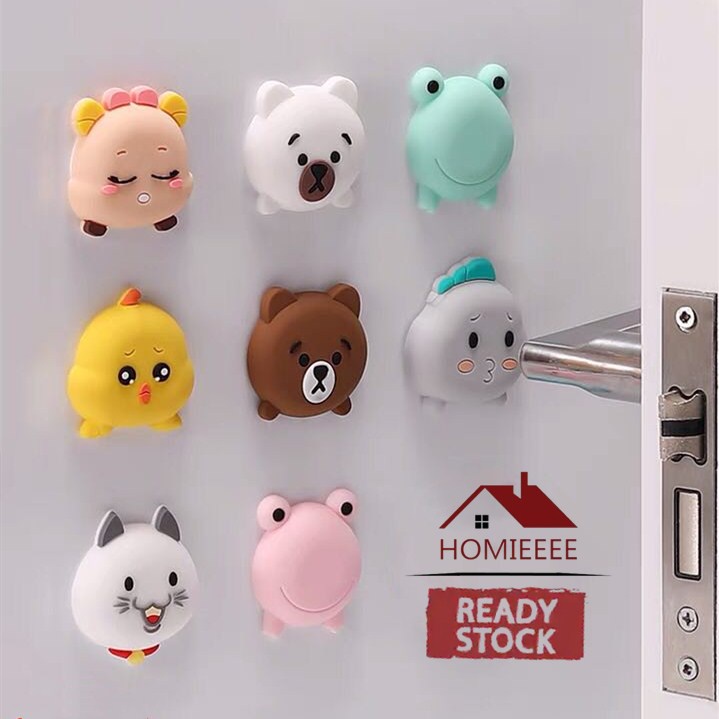 Soft Rubber Stopper Wall Protector🔥Ready Stock🔥Adhesive Silicone Door ...