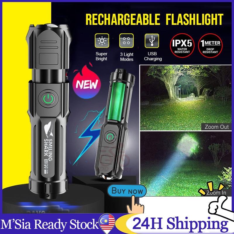 【ready stock】Outdoor Camping Use High Light Flashlights LED Flashlight ...