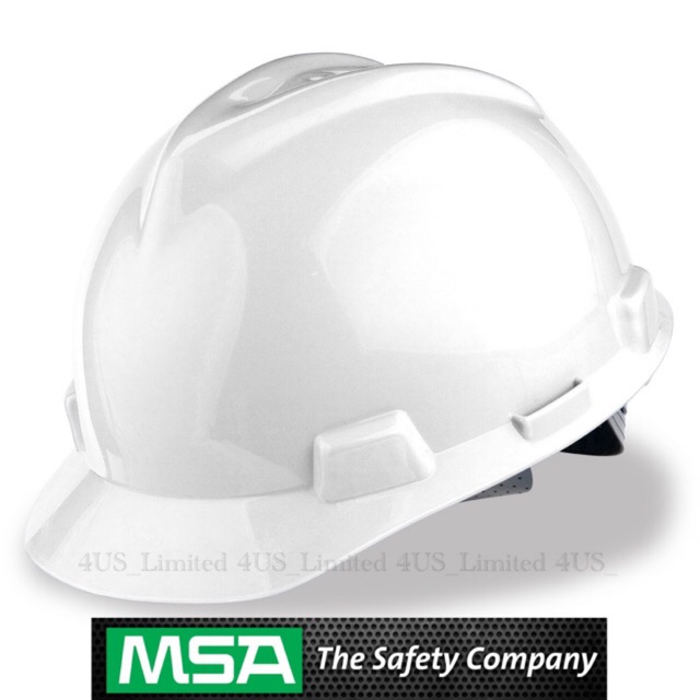 MSA V-Gard Safety Helmet White With Chinstrap (SIRIM) | Shopee Malaysia
