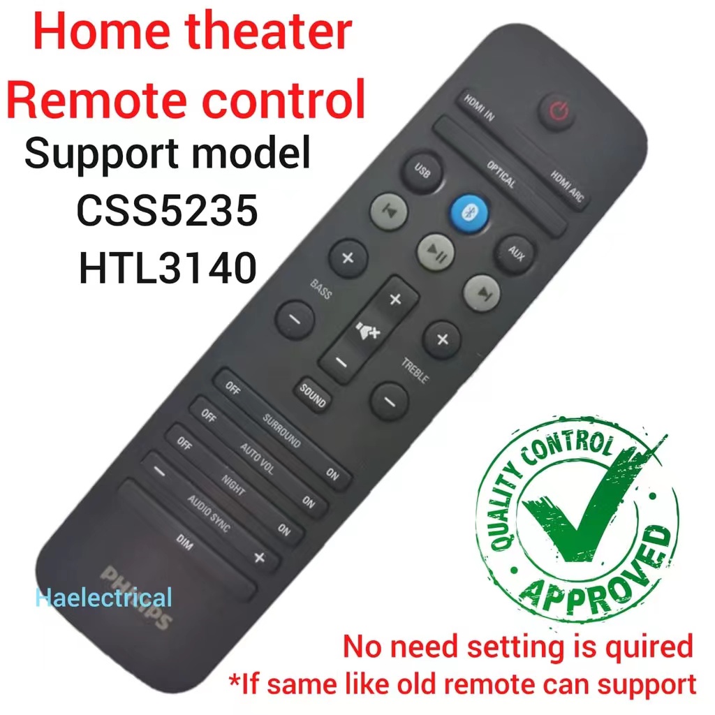 Philips Home Theater Remote Control CSS5235, HTL3140 | Shopee Malaysia