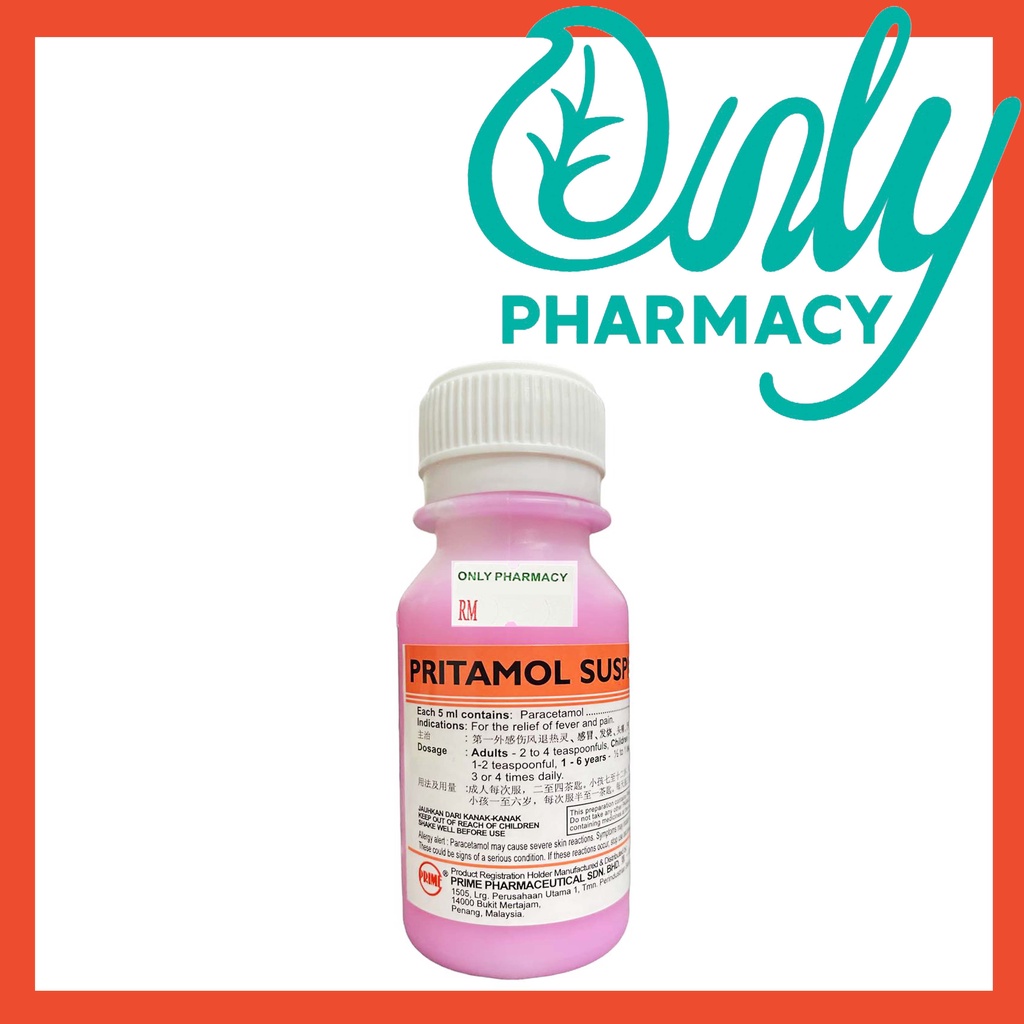 Pritamol Suspension 250mg/5ml Panadol Budak Paracetamol Syrup 60ml ...