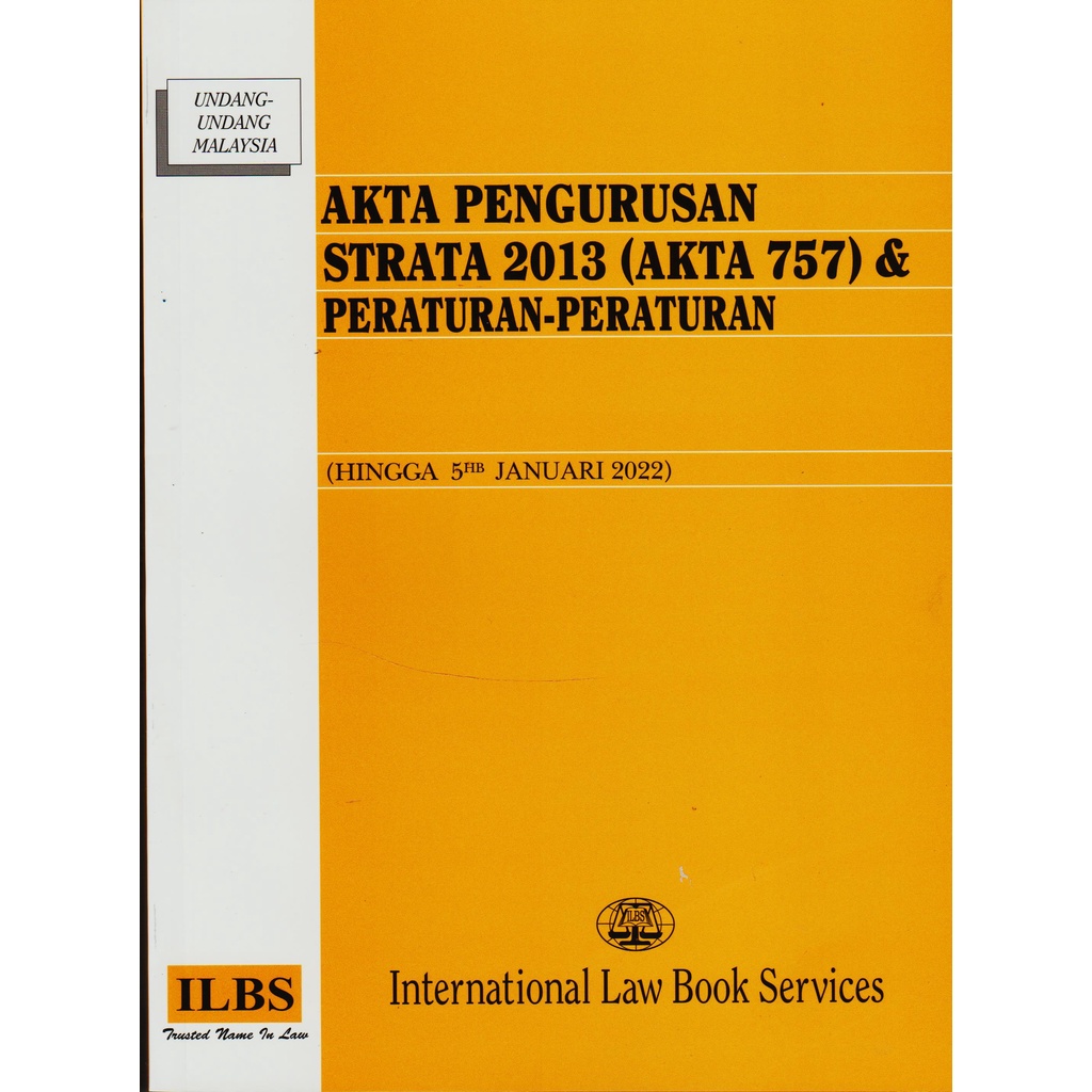 AKTA PENGURUSAN STRATA2013 [AKTA 757] & PERATURAN-PERATURAN | Shopee ...