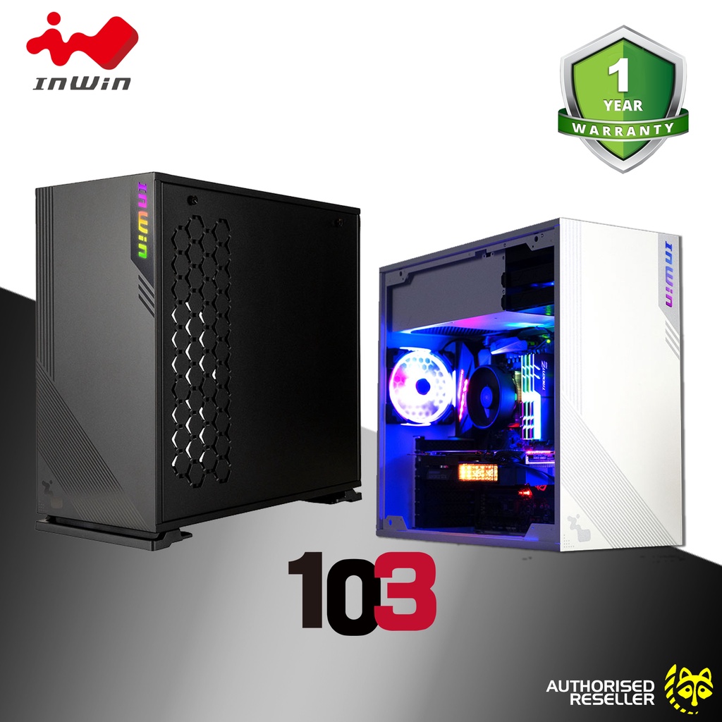 InWin 103 ARGB Mid Tower Chassis ATX TG PC Gaming Case - Tempered Glass ...