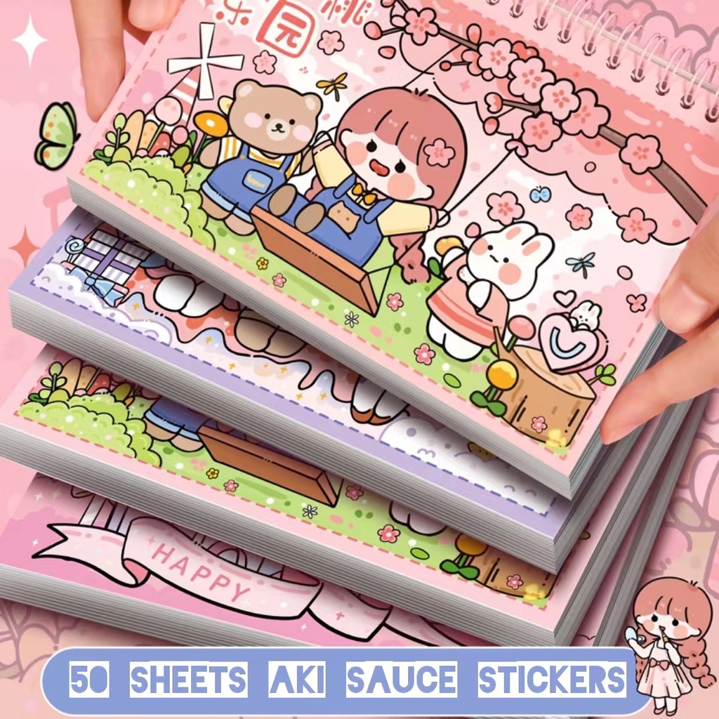 Aki Sauce 50 Sheets PET Sticker Book/Deco Stickers/Notebook Stickers ...