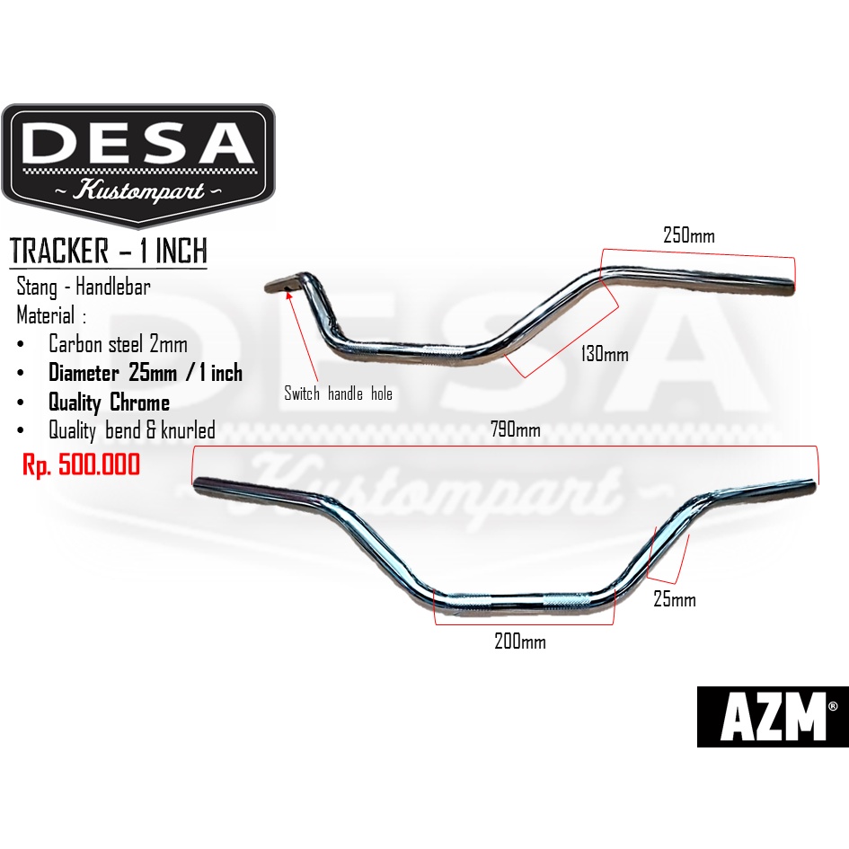 Custom Handlebar Harley Handlebar HD Handlebar 1 inch 1 inch Chrome ...