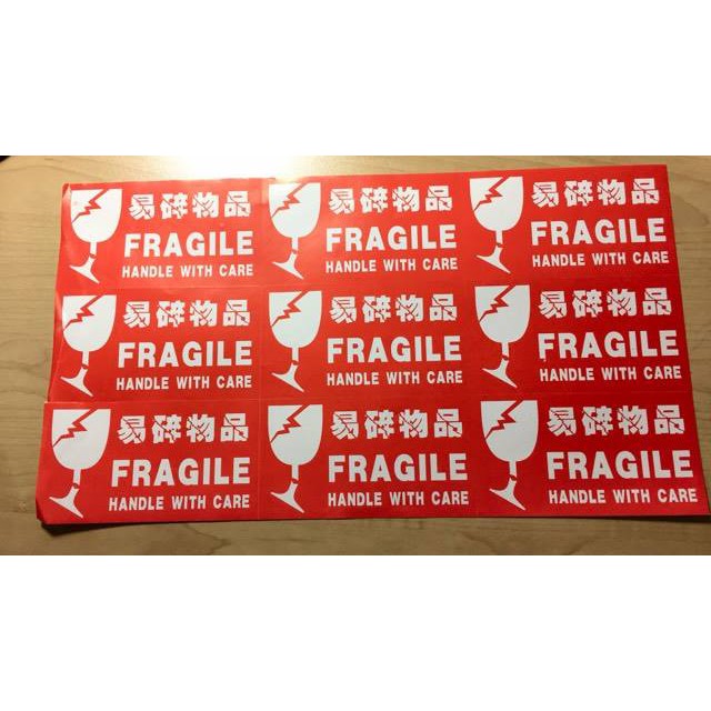 Warning Fragile Sticker 9cm X 5cm | Shopee Malaysia
