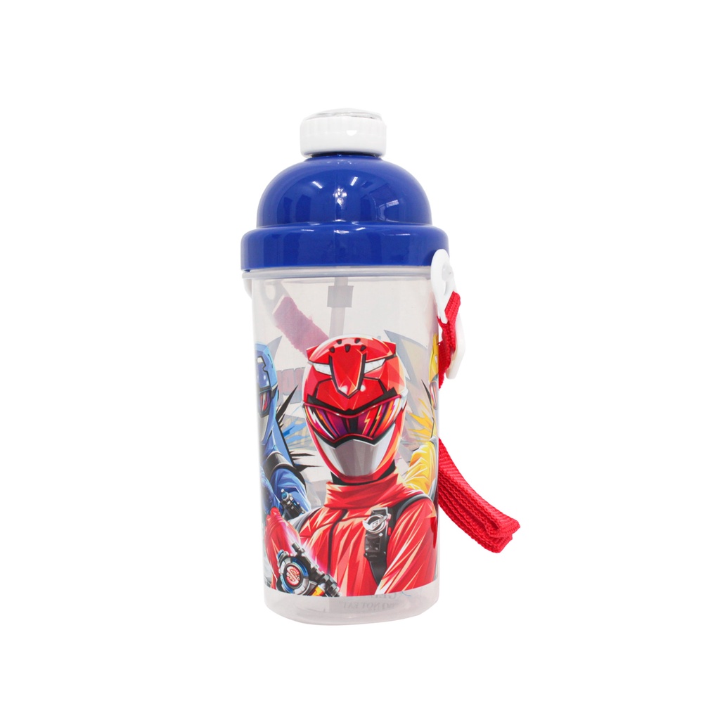 Power Rangers Water Bottle With Straw - Blue Colour (350ml) | Shopee ...