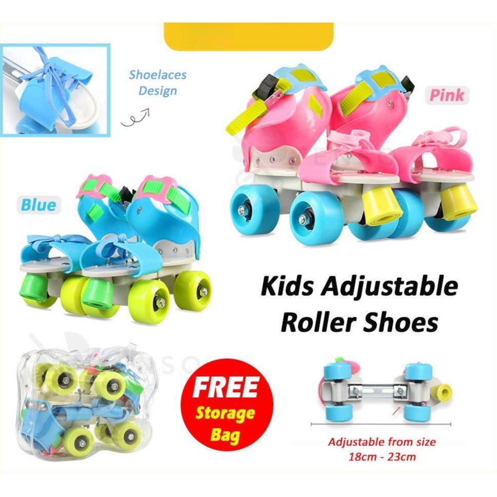 Kasut Roda Budak Kanak Kids Adjustable SkatesColorful 4 Wheels ...