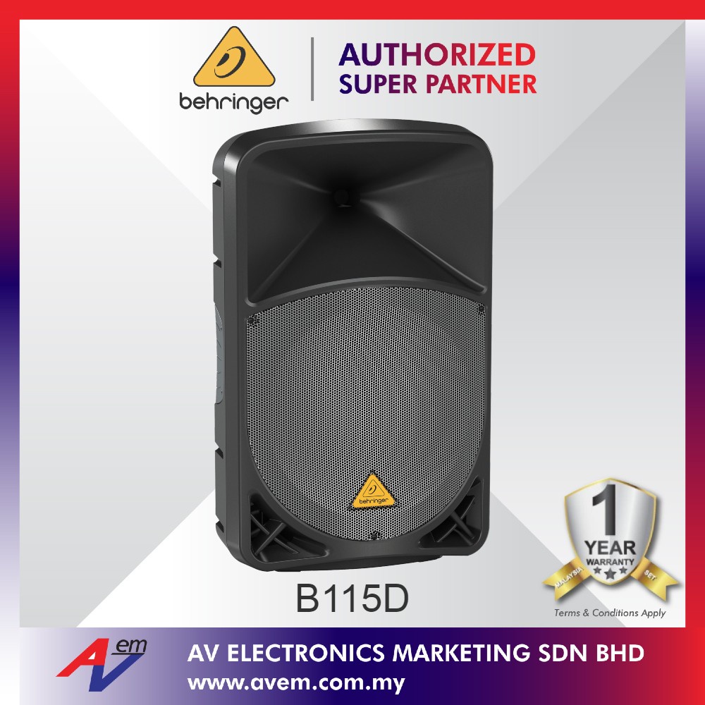 BEHRINGER EUROLIVE B115D Active 2-Way 15 1000W PA Speaker System with ...