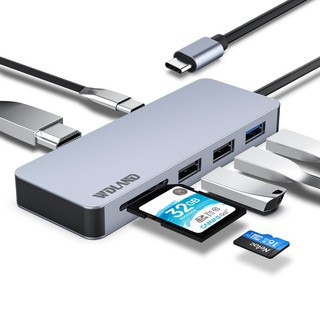 WDLAND USB C Hub 7-in-1 USB Type C Hub USB C Adapter with USB C ...
