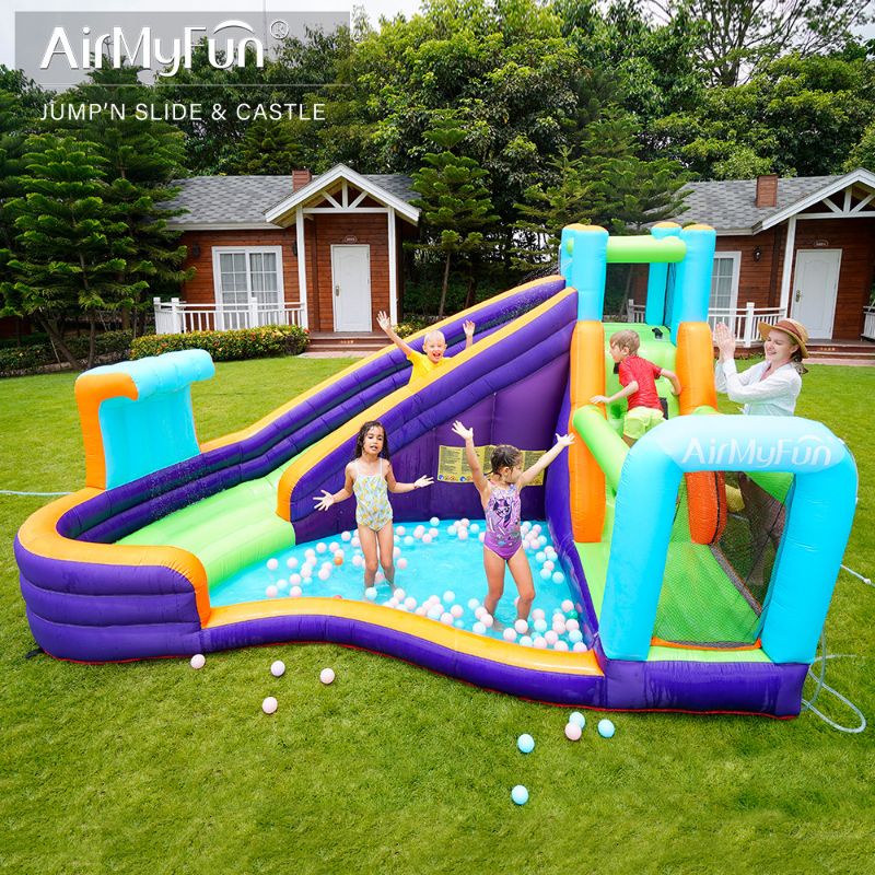Airmyfun Inflatable Pool Castle Bouncer Water Slide Kids Swimming Pool ...