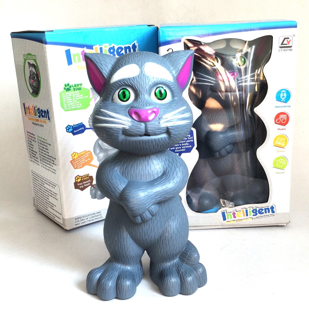 Educational Touch Talking Tom Cat Toy With Recording - Medium Size ...