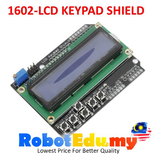 1602 LCD Liquid Crystal Display Keypad Shield Expansion Extension ...