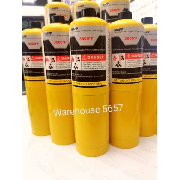 MAPP GAS (MAP PRO 3600F)MODEL - DORMINATOR MAPP GAS CYLINDER 16/OZBRAND ...