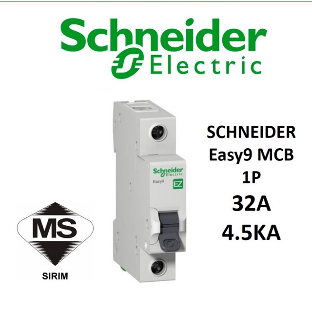 MCB SCHNEIDER MCB 1P 6A 10A 16A 20A 32A 4.5kA/6KA 240V/415V CIRCUIT BREAKER | Shopee Malaysia