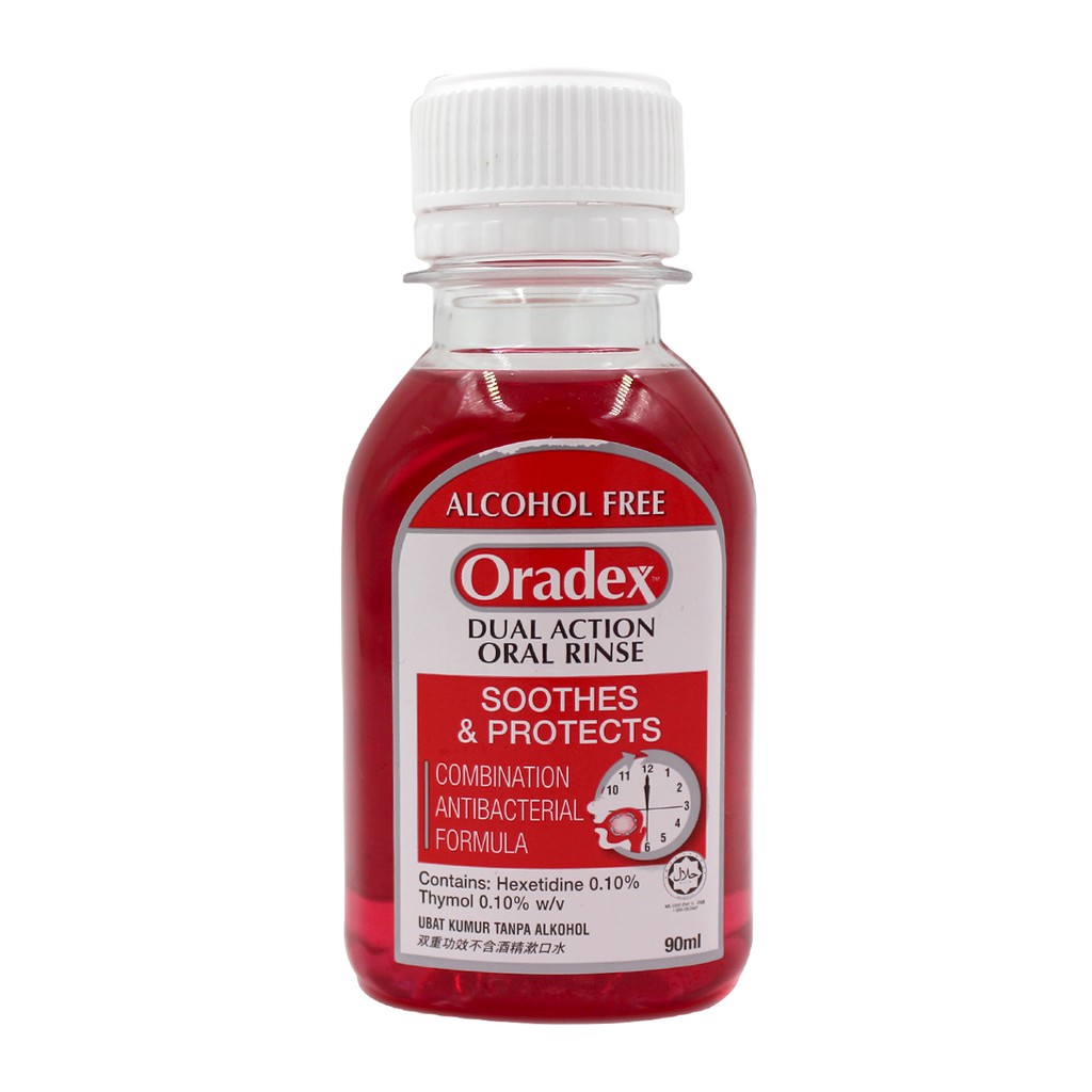 ORADEX DUAL ACTION ORAL RINSE SOOTHES & PROTECTS 90ML | Shopee Malaysia