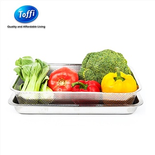 TOFFI Perforated Basket Strainer Basket Stainless Steel/ Bakul Penapis ...
