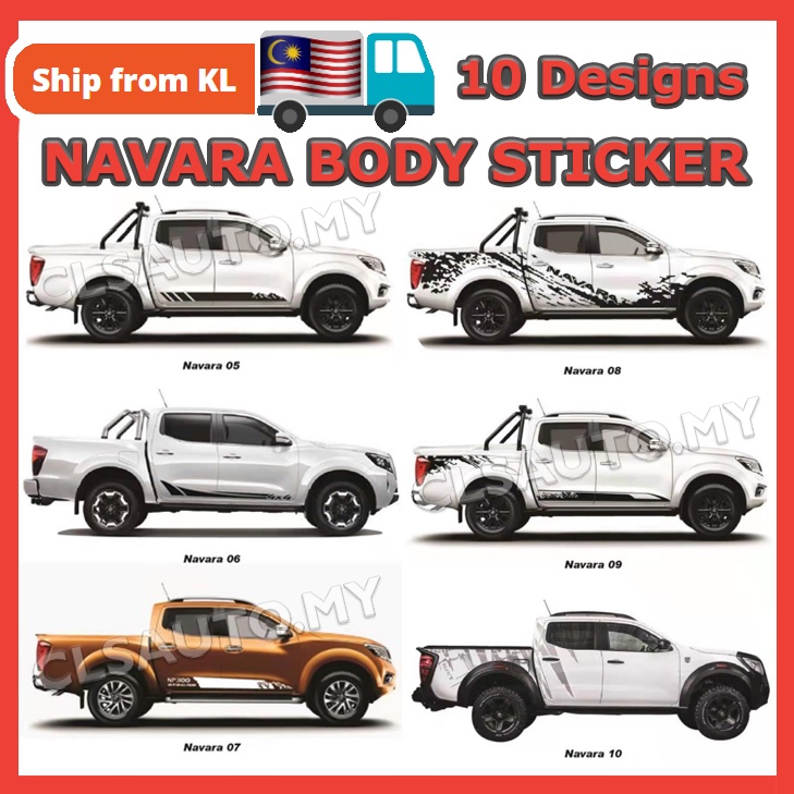 NISSAN Navara Sticker Body Side Lining (Design 2) Pelekat Navara Stiker ...