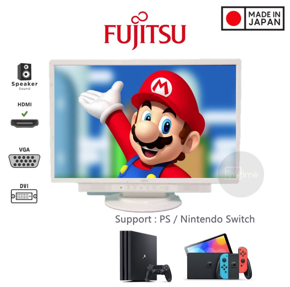 MONITOR SCREEN 22 inch LED LCD Monitor Fujitsu Built in Speaker (DVI ...