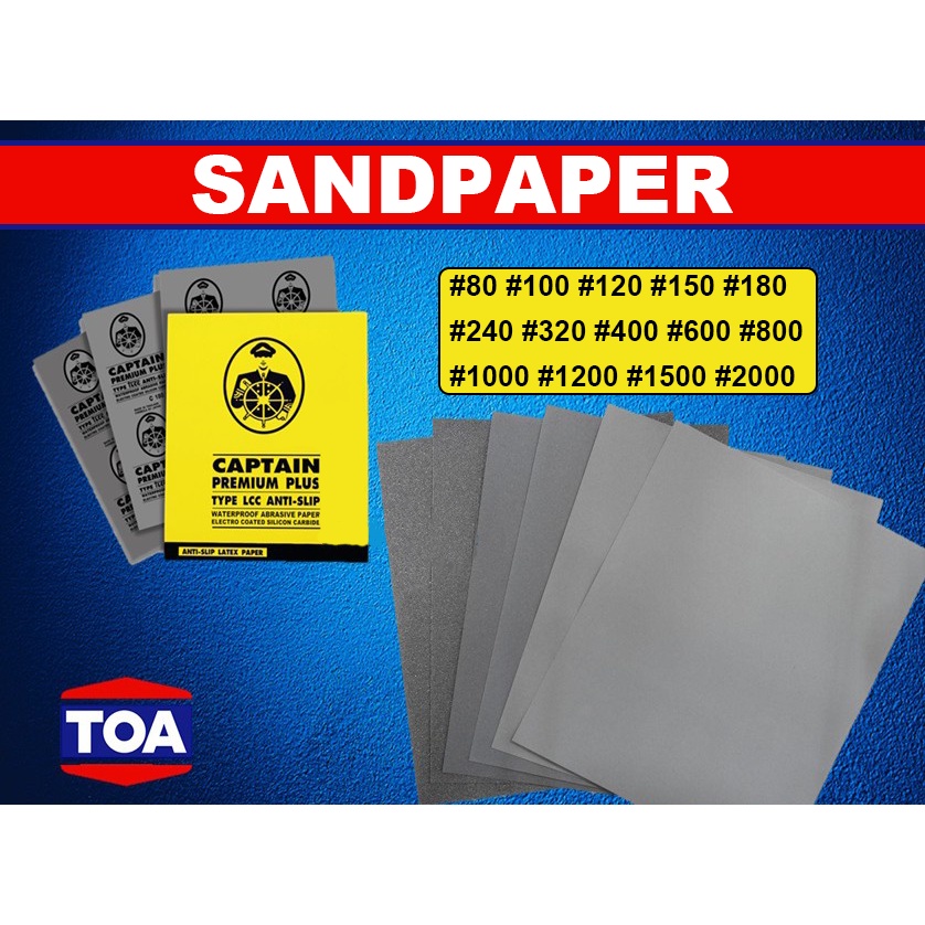 TOA CAPTAIN SANDPAPER | Shopee Malaysia