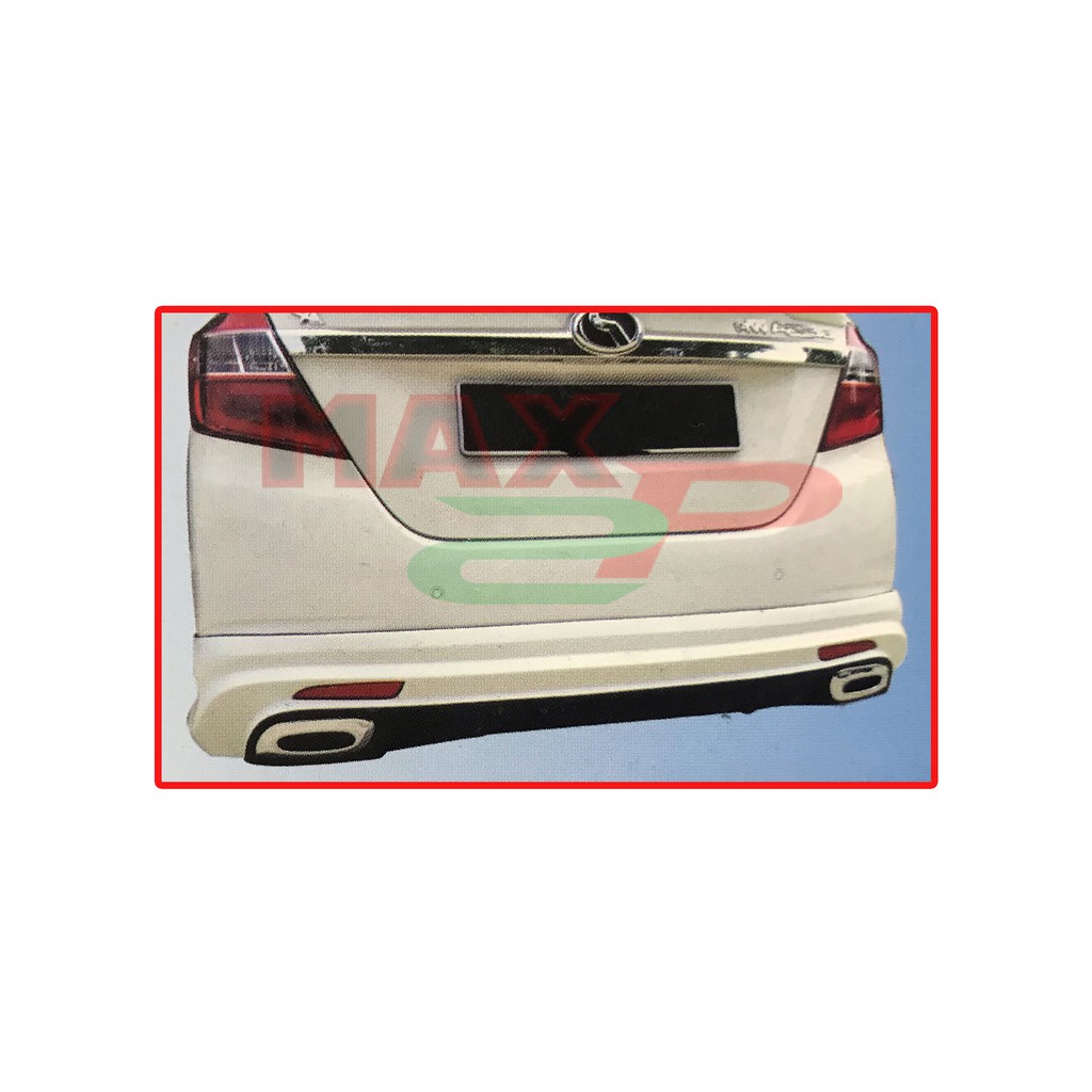 Perodua Bezza (2016)STORM Rear Back Bumper Skirt With Reflector Chrome ...