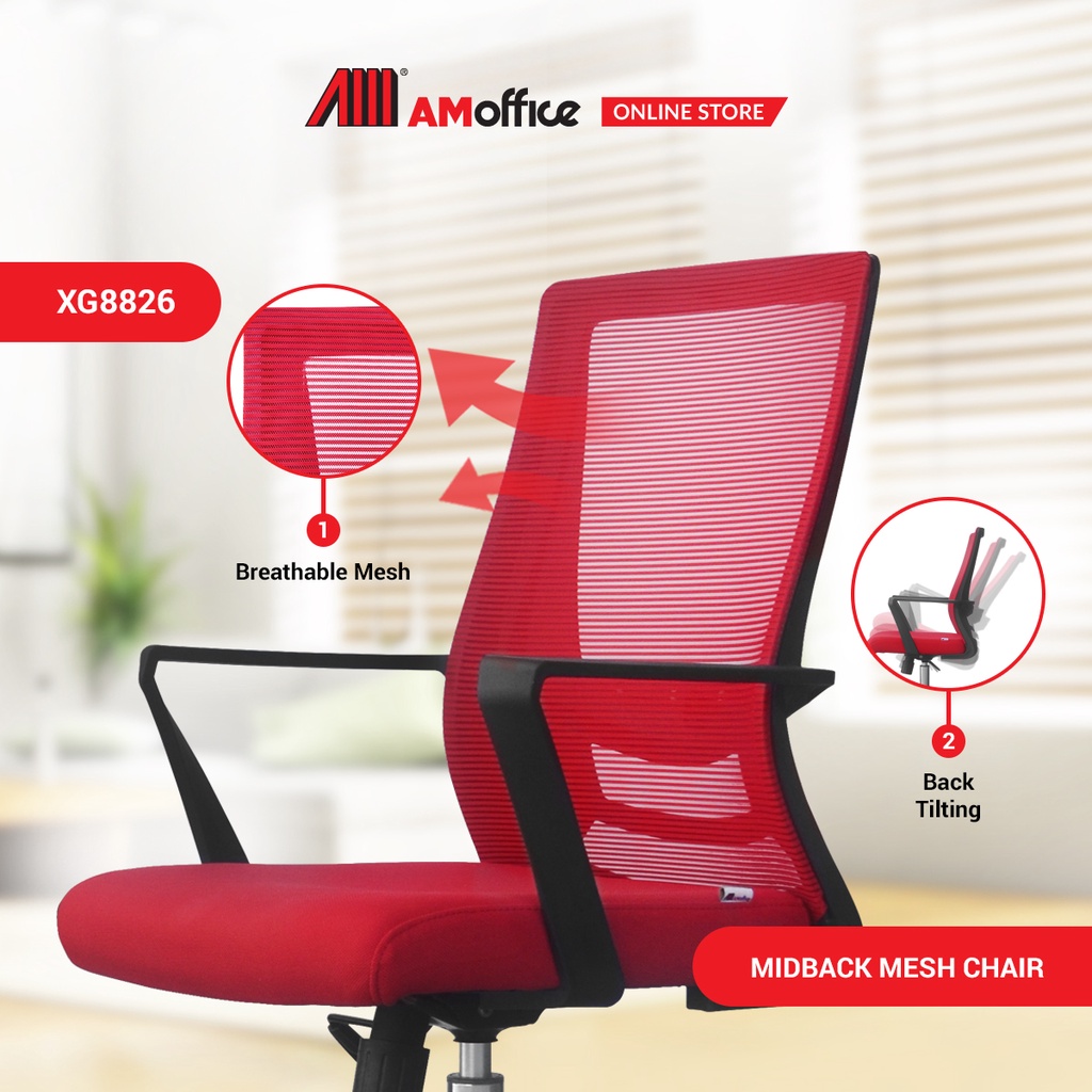 AM Office XG8826 Lowback Office Mesh Chair | Shopee Malaysia