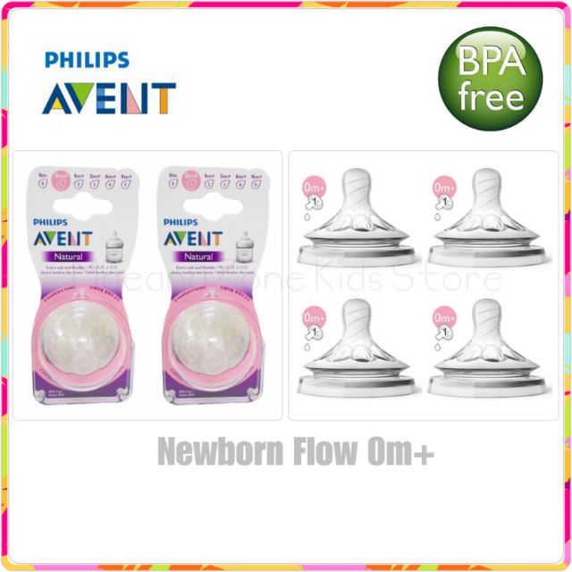 Philips Avent Natural Teat Nipple Puting Botol - Newborn Flow 0m+ (1 ...