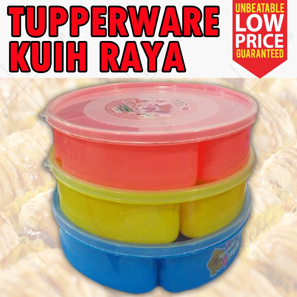 LAVA LBX788 5 Compartments Round Lunch Box Tupperware Kuih Raya/Bekas ...