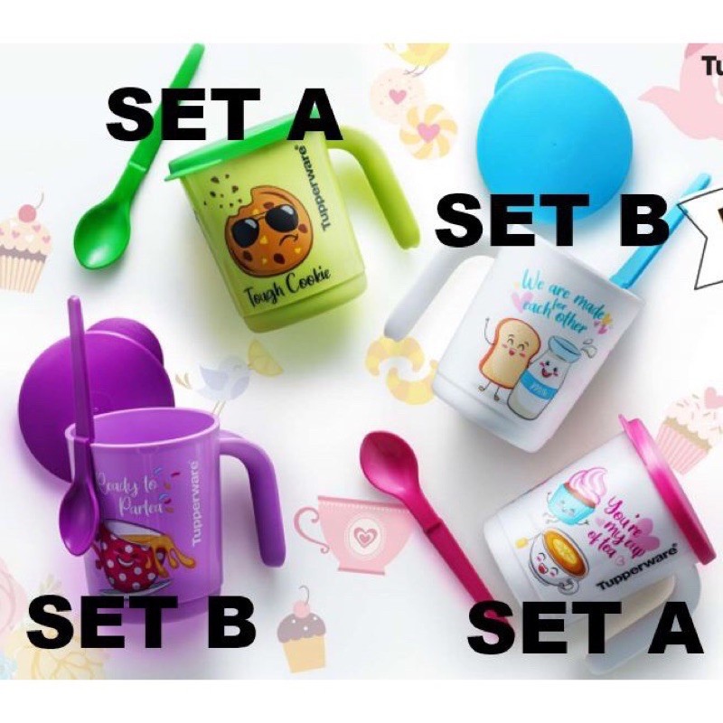Sweet Cupp - Cawan cantik Tupperware 350ml | Shopee Malaysia