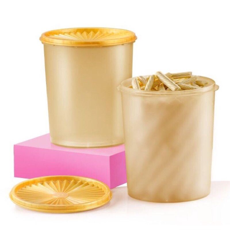 Tupperware Golden Deco Canister 2.8L (2pcs) | Shopee Malaysia
