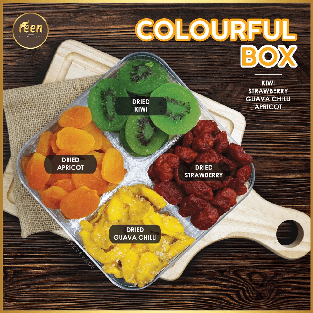REEN COLORFUL BOX DRIED FRUIT READY TO EAT TIADA TAMBAHAN GULA MAKANAN ...