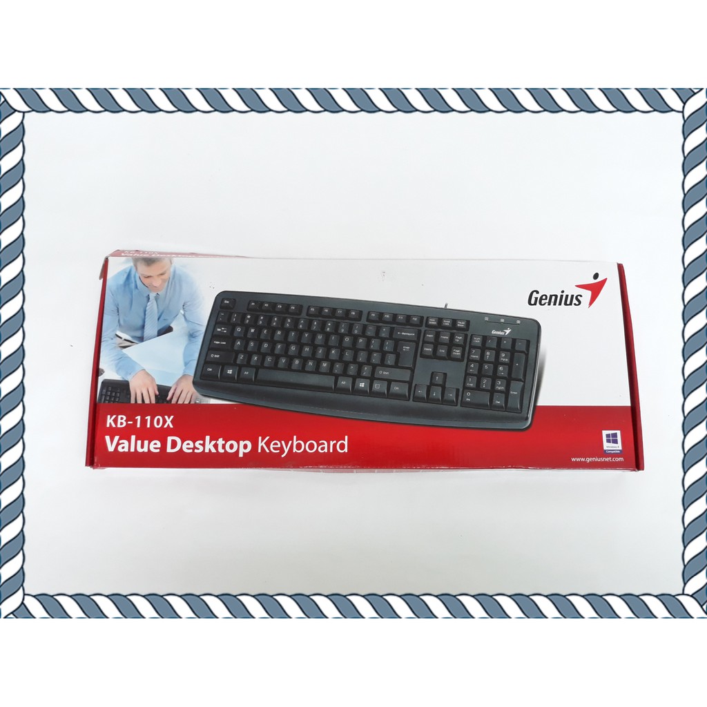 Genius Value Desktop Keyboard KB-110X USB Wired Keyboard KB110X ...