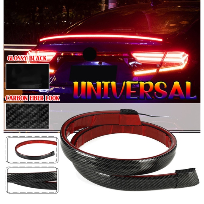 New 2021 Universal Spoiler SAMURAI Ducktail Carbon With Flash Led Light ...