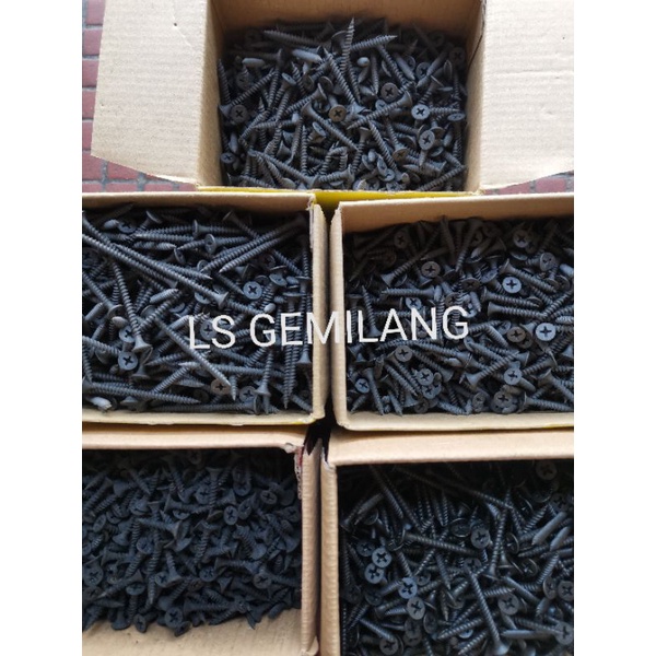 M6 # DRY WALL SCREW fastening Quality Black Dry Wall Black Screw Sunk ...