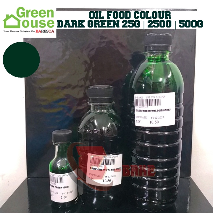 GREENHOUSE OIL SOLUBLE LIQUID COLOUR DARK GREEN COLOUR | FOOD COLOURING ...