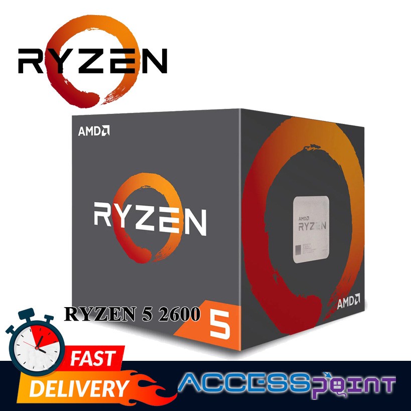 AMD Ryzen 5 2600 6 Core 12 Threads Processor 3.9GHz Max Boost, 3.4GHz Base (Wraith Stealth ...